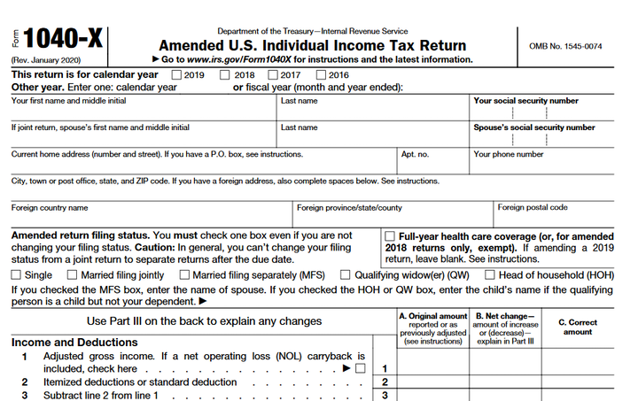 Form 1040-X - Meru Accounting
